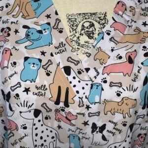Cassandra O | Tops | Dog Pug Dalmation Doxy Animal Pet Scrub Top S L Xl ...